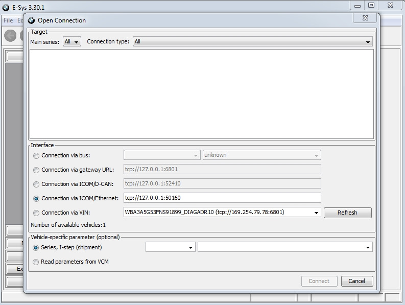 E-SYS не могу подключить. Не выводит список машин. — DRIVE2