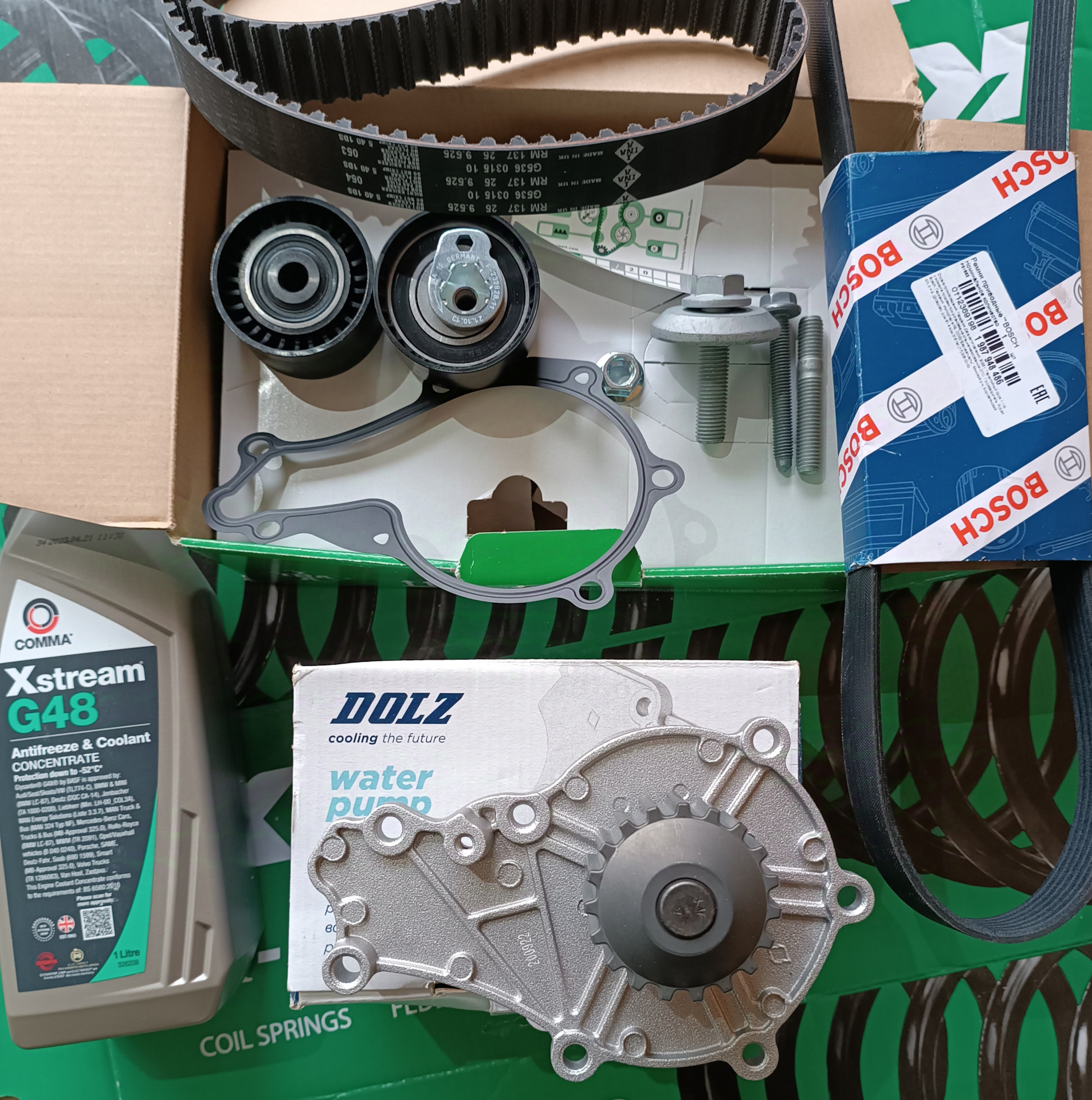 Замена ГРМ 1.6D VOLVO INA 530 0375 10, DOLZ C-129. — Volvo V50, 1,6 л ...