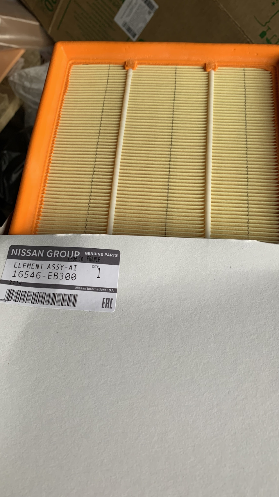 16546EB300 Воздушный фильтр OEM NISSAN INFINITI | Запчасти на DRIVE2