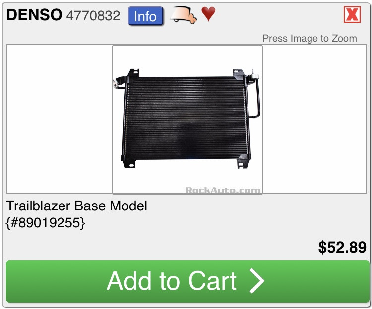 Выбираем радиатор кондея (нужен совет) — Chevrolet TrailBlazer (1G), 4 ...