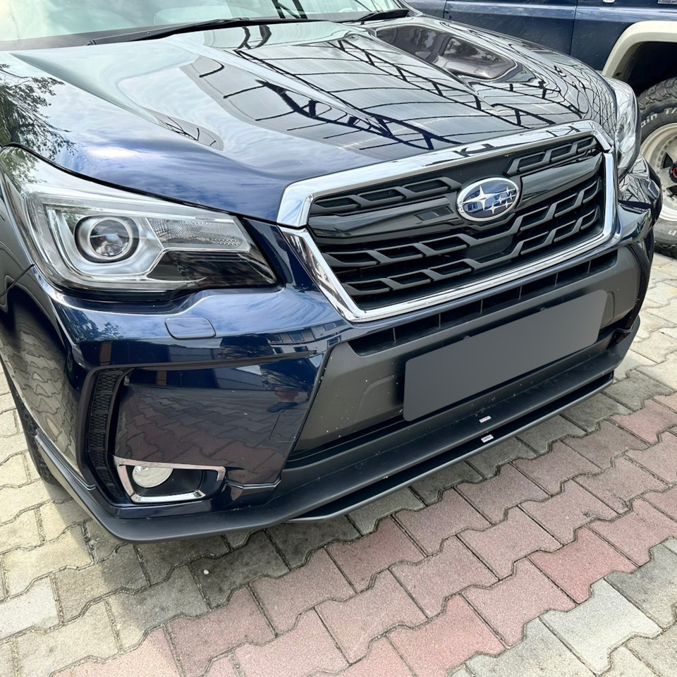 Центральный передний сплиттер для Subaru Forester SJ STI — SOTN`A на DRIVE2