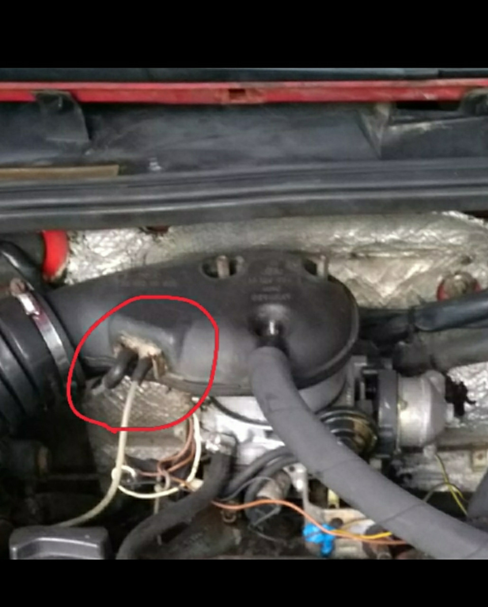 Термоклапан заслонки гор/хол — Volkswagen Passat B3, 1,6 л, 1989 года ...