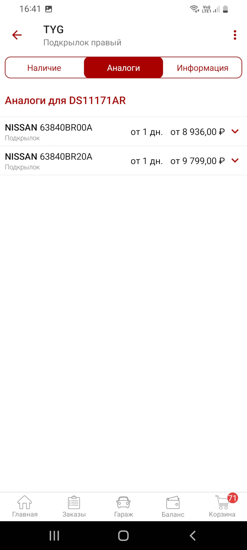 Вырвал правый подкрылок, подскажите артикул аналога — Nissan Qashqai ...