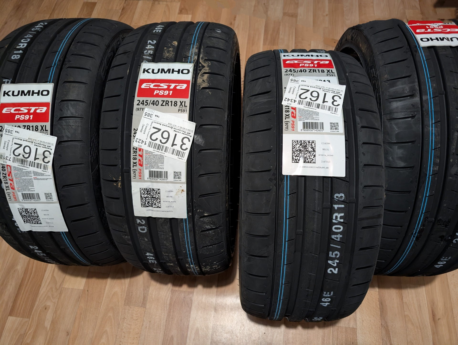 7. Шины на лето Kumho ECSTA PS91 — Audi A4 (B9), 2 л, 2017 года | шины ...