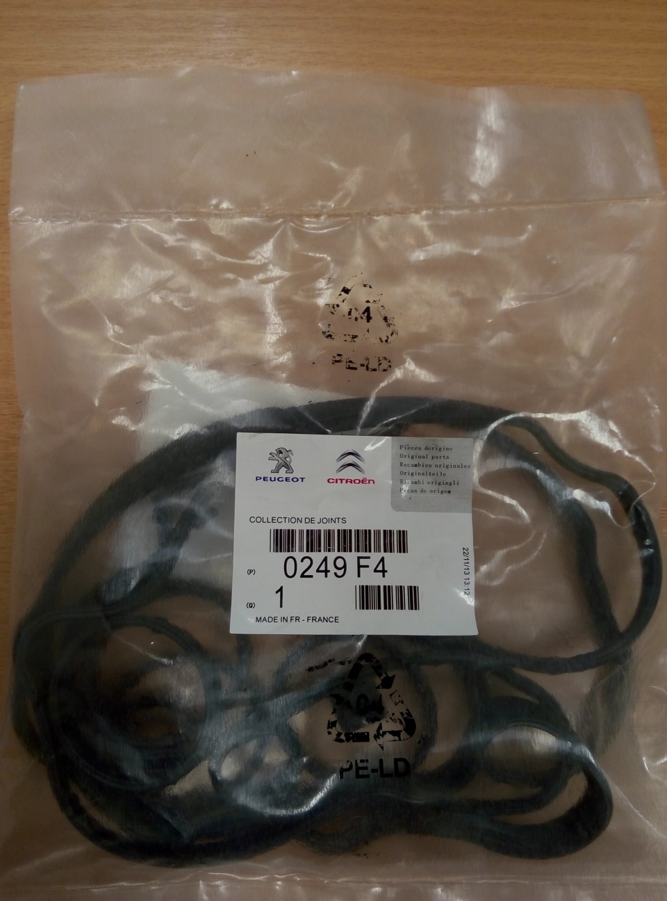 0249F4 Прокладка клапанной крышки PSA 1.6 16V EP6 Peugeot Citroen ...