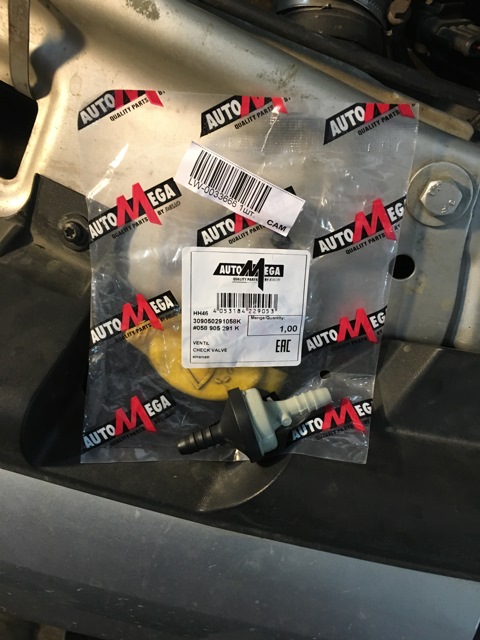 058905291K Клапан обратный VAG | Запчасти на DRIVE2