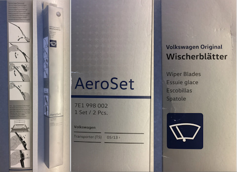 7E1998002 Комплект щеток стеклоочистителя / VW Amarok, Transporter 12 ...