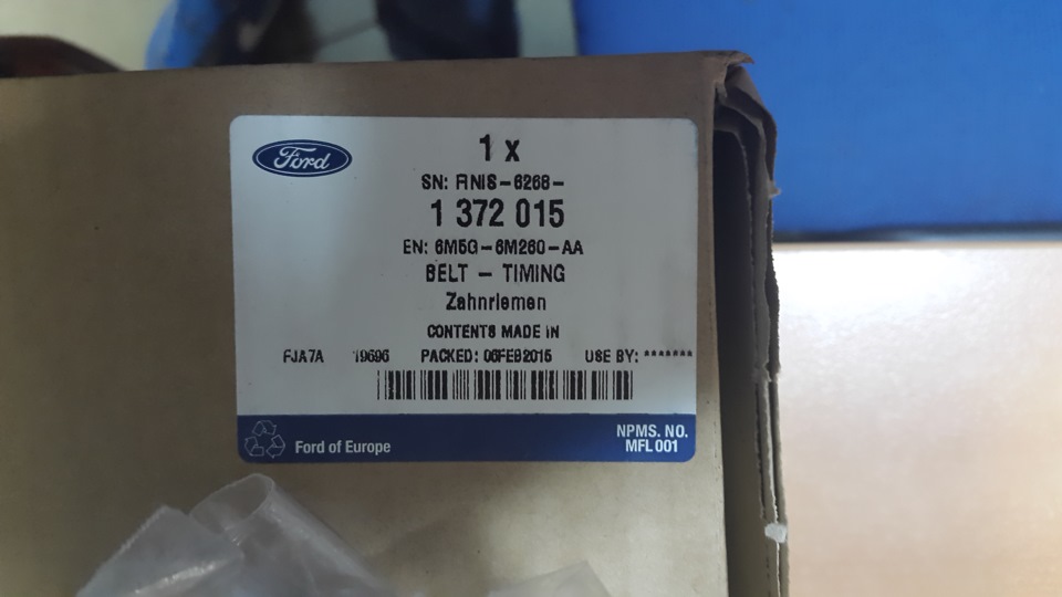1372015 Ремень ГРМ Z142x230 / Duratec 2.5 Ford | Запчасти на DRIVE2