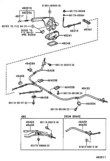 Замена тросов ручника — Toyota Carina ED (3G), 2 л, 1994 года ...
