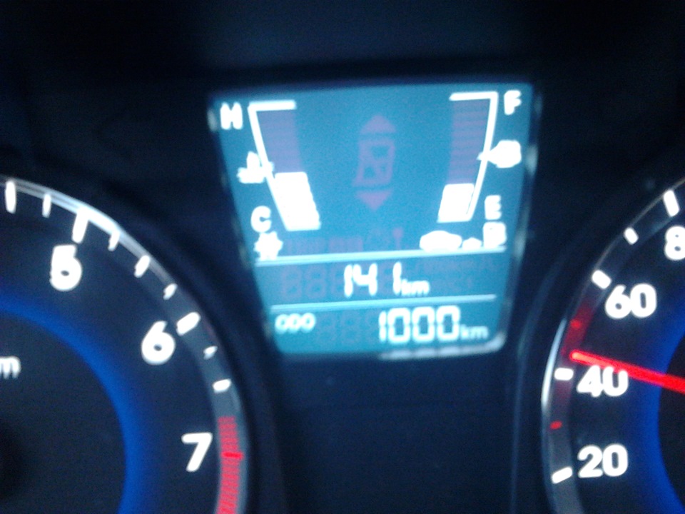 Первая 1000 км — Hyundai Solaris (1G), 1,6 л, 2013 года | обкатка | DRIVE2