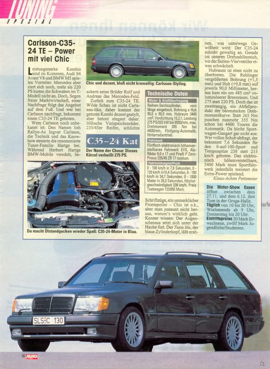 Mercedes-Benz 124 Carlsson — Сообщество «CLUB124» на DRIVE2