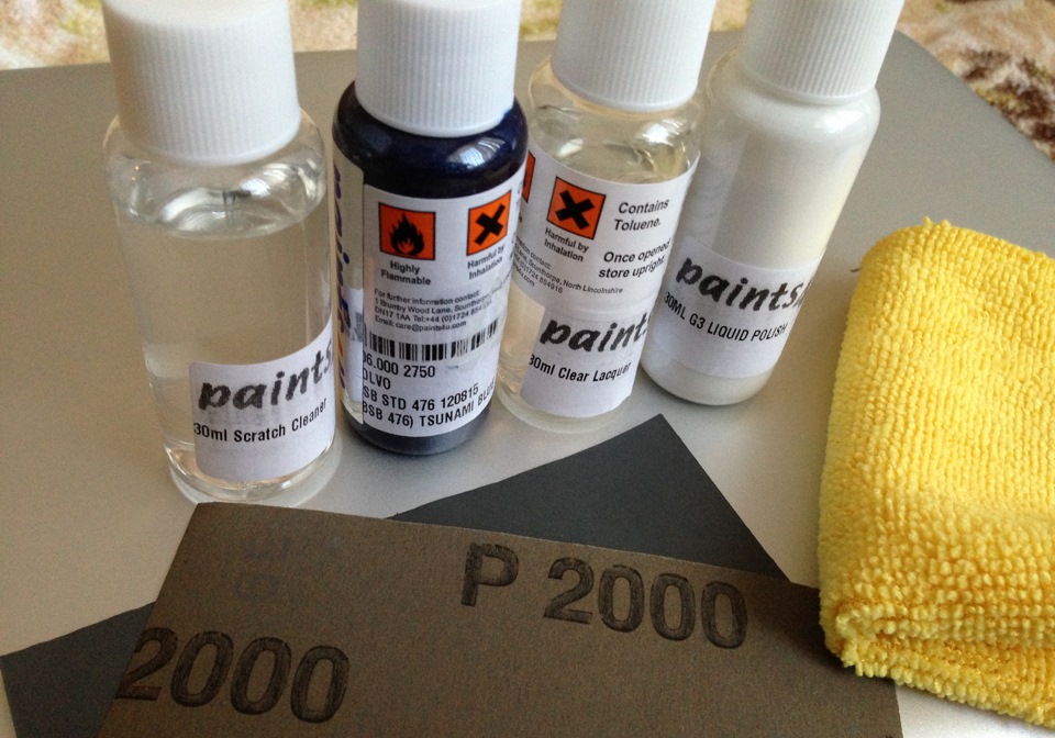 Кит для закрашивания царапин и коврик в багажник — Volvo S40 (2G), 2,4 ...