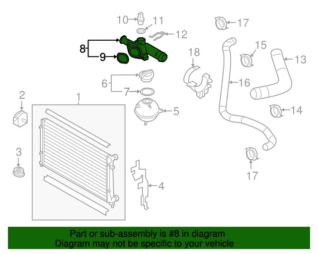 06A121132R Фланец системы охлаждения VAG | Запчасти на DRIVE2