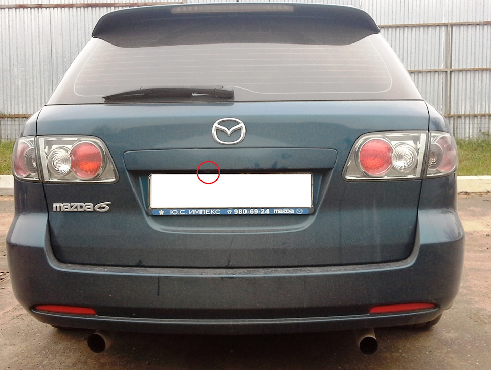 Камера заднего хода место установки — Mazda 6 (1G), 2,3 л., 2005 года ...