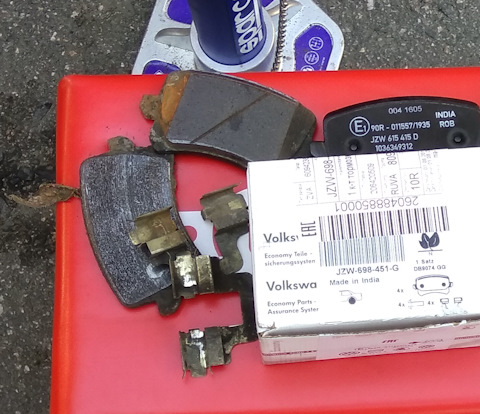 JZW698451G Тормозные колодки VAG | Запчасти на DRIVE2