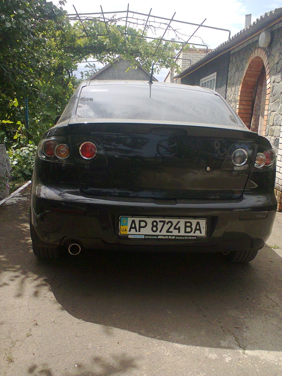 Задняя белая ПТФ — Mazda 3 (1G) BK, 2 л, 2007 года | аксессуары | DRIVE2