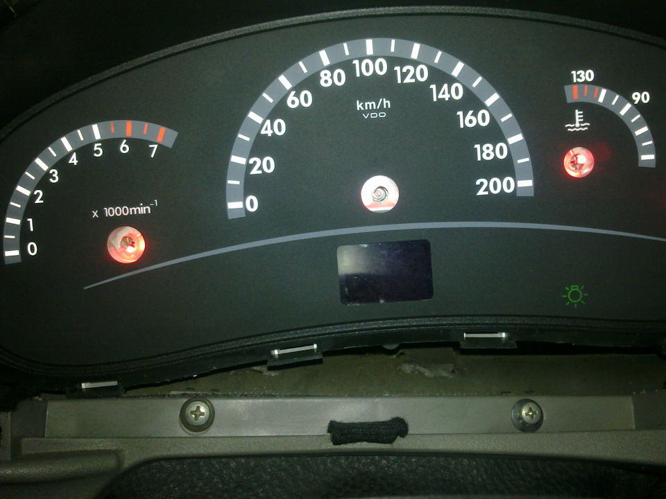 LED панель приборов (Калина) — Lada Калина седан, 1,6 л, 2007 года ...