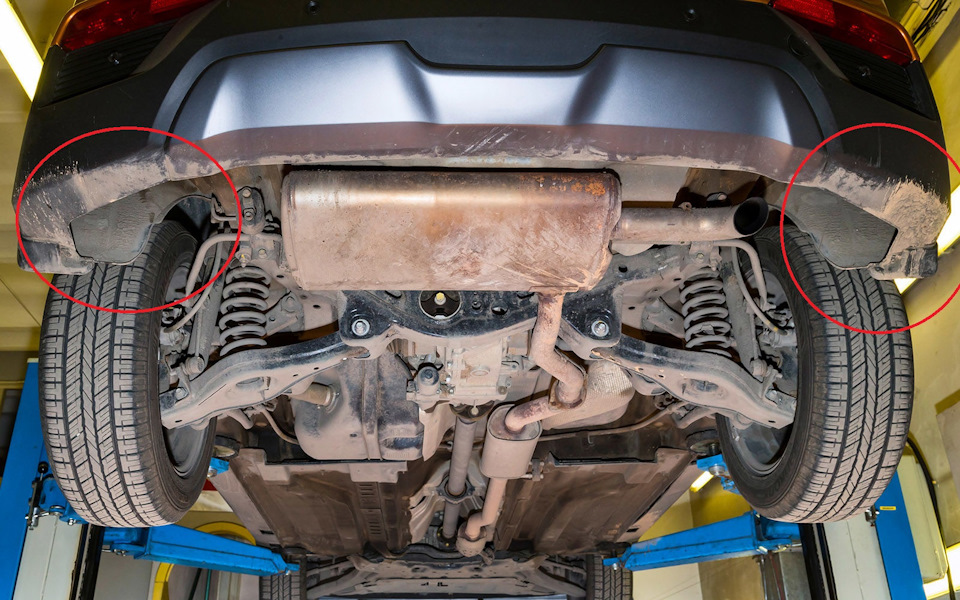 Заглушки ниш заднего бампера — Hyundai Creta (1G), 2 л, 2019 года ...