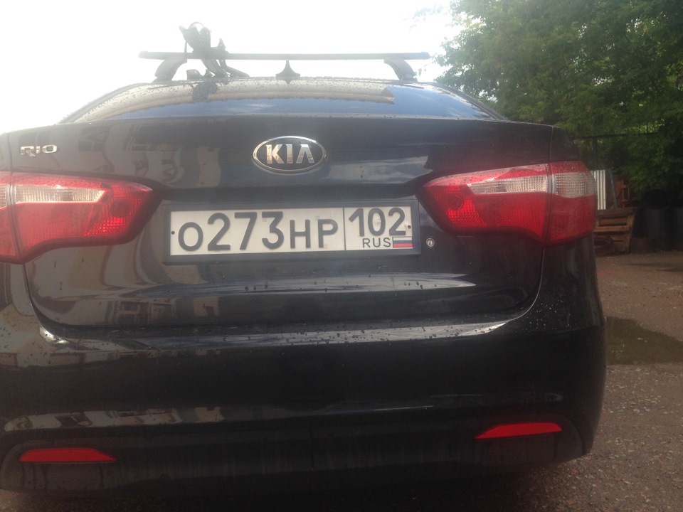 новые рамки на номера — KIA Rio (3G), 1,4 л, 2013 года | стайлинг | DRIVE2