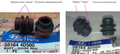 581644D500 Пыльник направляющей тормозного суппорта KIA HYUNDAI ...