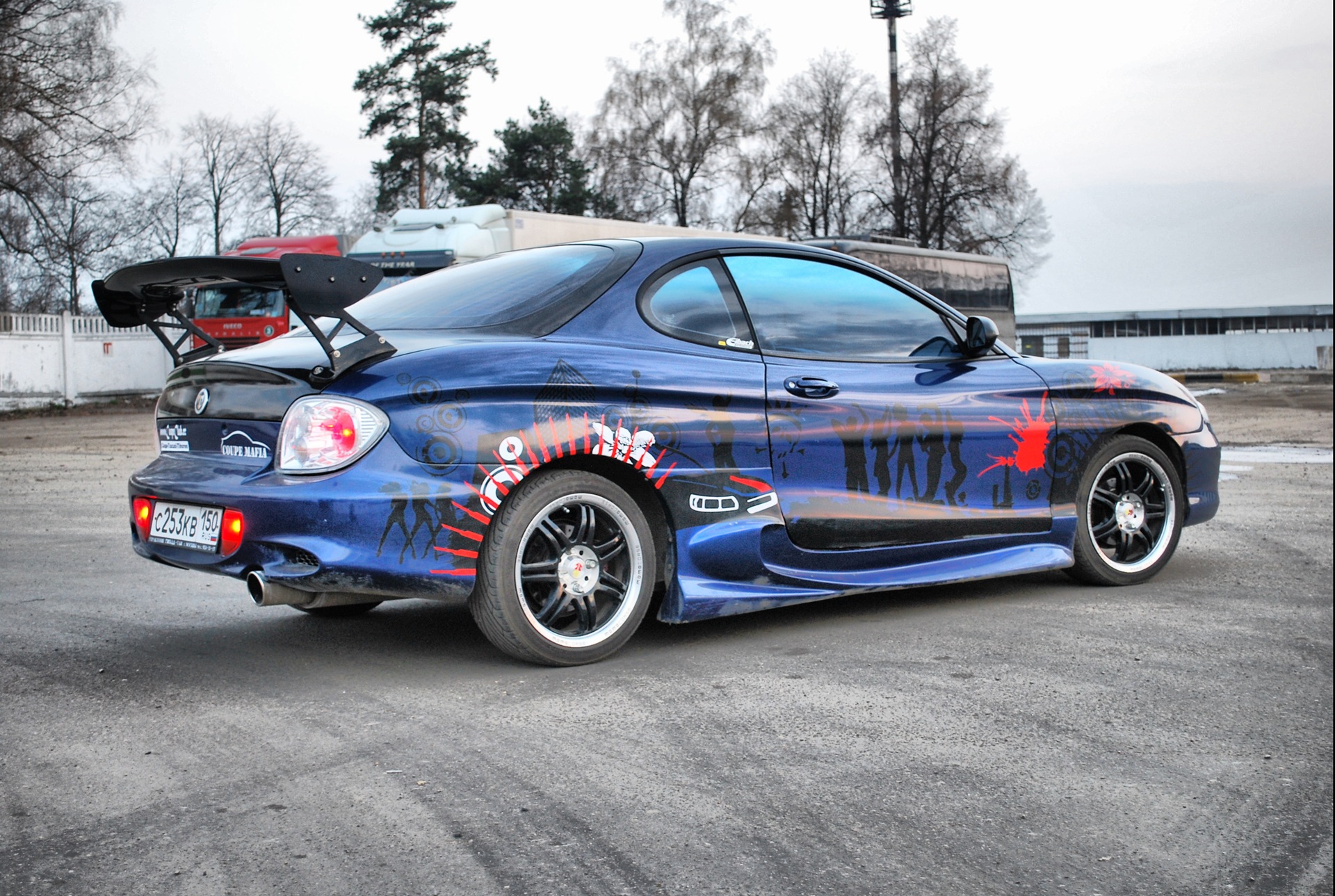 Подготовка и установка сполера GT-Wing — Hyundai Tiburon (RD), 2 л ...