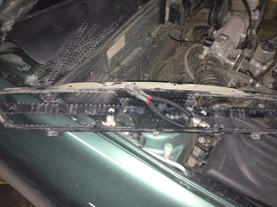 сетка в решетку радиатора — Chevrolet Lanos, 1,5 л, 2008 года ...
