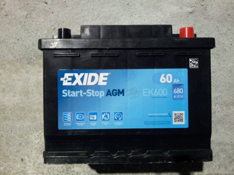 EK600 Аккумуляторная батарея EXIDE | Запчасти на DRIVE2