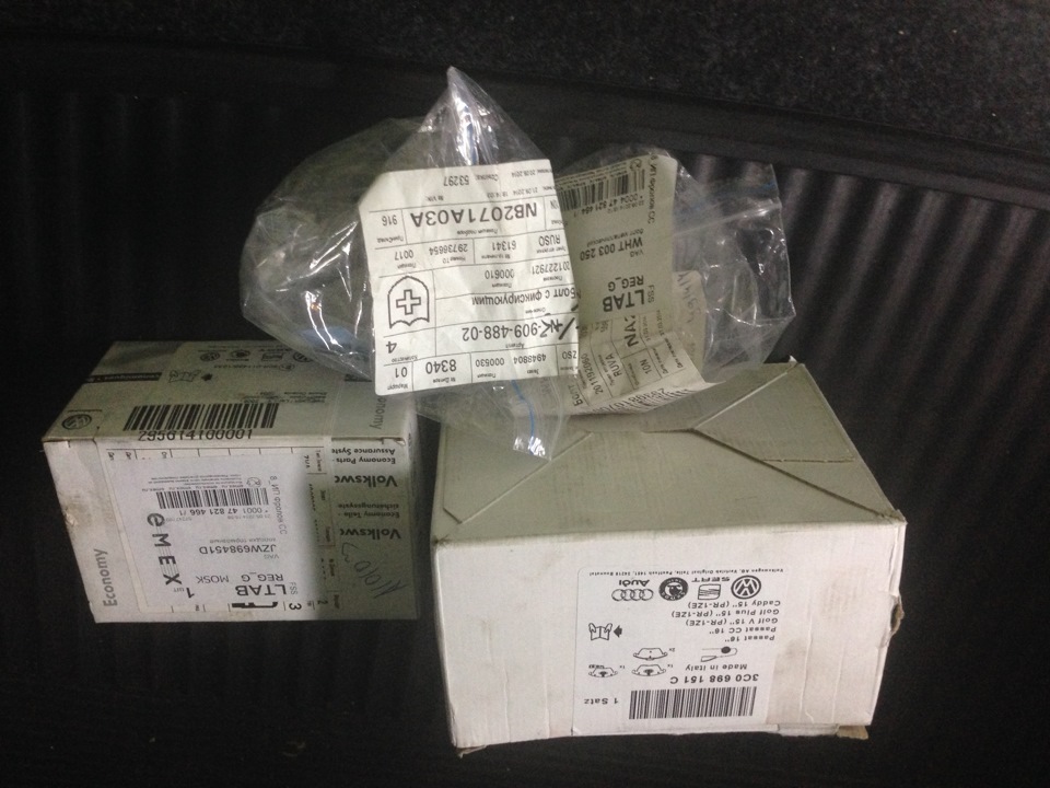 Земена колодок и покраска суппортов. — Skoda Superb Combi (Mk2), 2 л ...