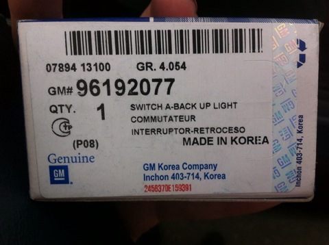 96192077 Датчик заднего хода GM | Запчасти на DRIVE2