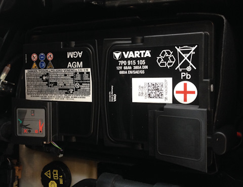 7P0915105 АКБ, залитая эл-литом и заряж. VAG | Запчасти на DRIVE2