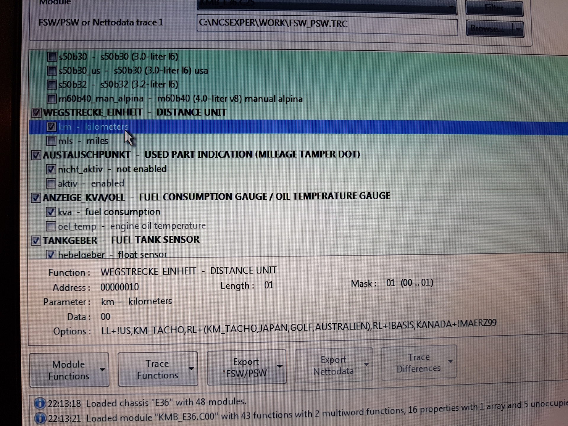 OBD/ADS Interface — кодирование в INPA — BMW 3 series (E36), 2 л, 1995 ...