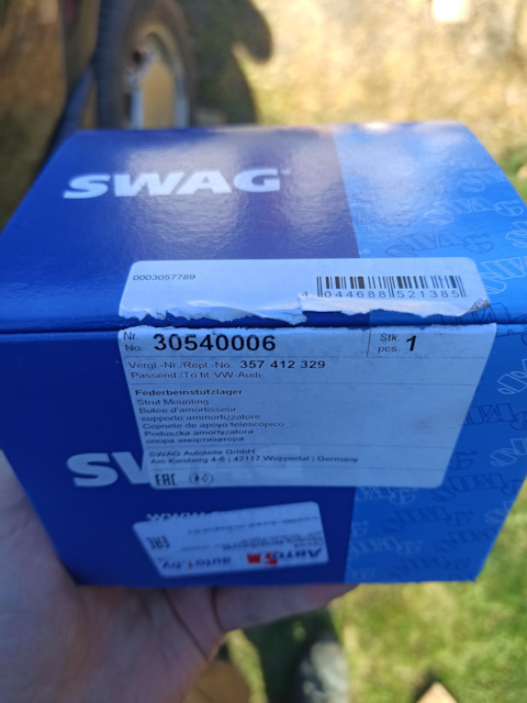 357412329 Опора амортизатора передней подвески / VW Golf-II/III, Jetta ...