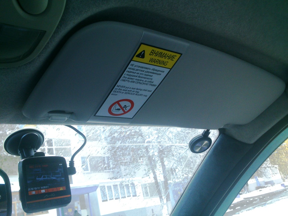 Солнцезащитные козырьки — Lada Калина седан, 1,6 л, 2007 года ...