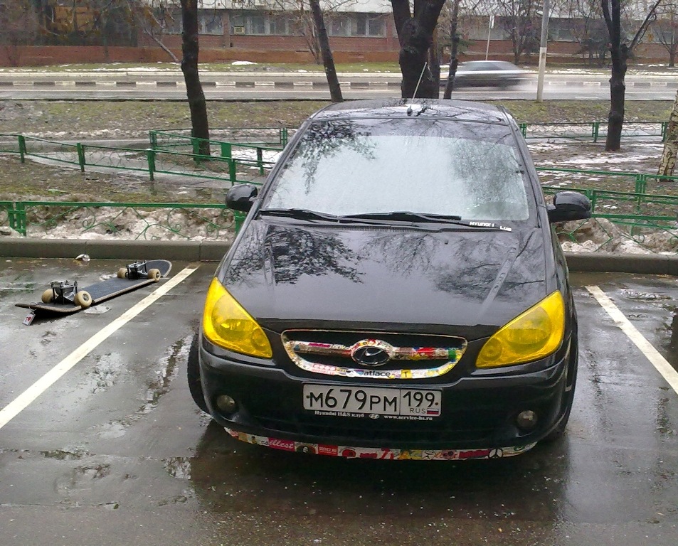 Yellow headlights — Hyundai Getz, 1,4 л, 2008 года | расходники | DRIVE2