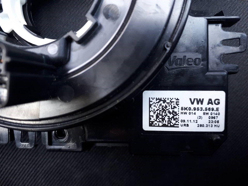 5K0953569E Механизм подрулевой для SRS (ленточный) VW Jetta 2011>;Golf ...