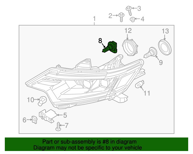 MS820959 Лампочка фары Mitsubishi | Запчасти на DRIVE2