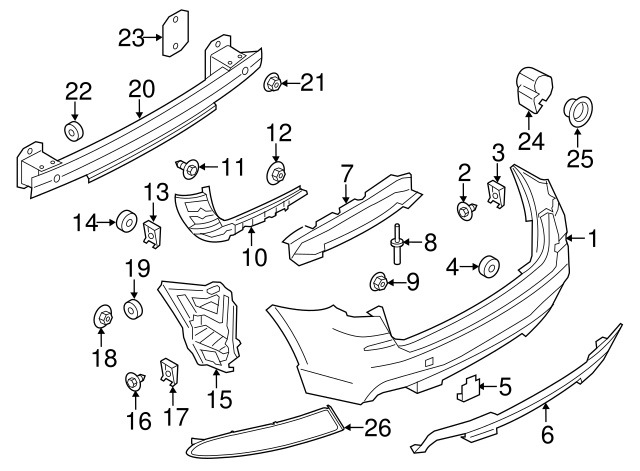 51127338763 Крепление бампера Л Зд BMW | Запчасти на DRIVE2