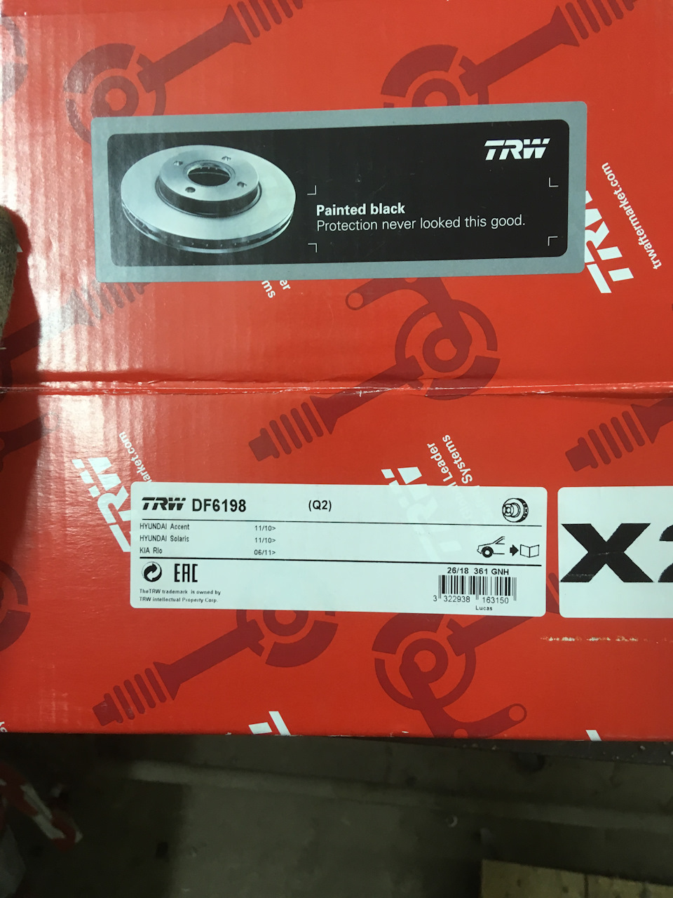 DF6198 Тормозной диск для HYUNDAI, KIA TRW | Запчасти на DRIVE2