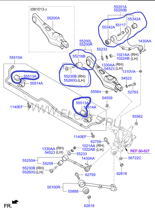 Замена сайлентблоков задних рычагов — KIA Mohave (HM), 3 л, 2010 года ...