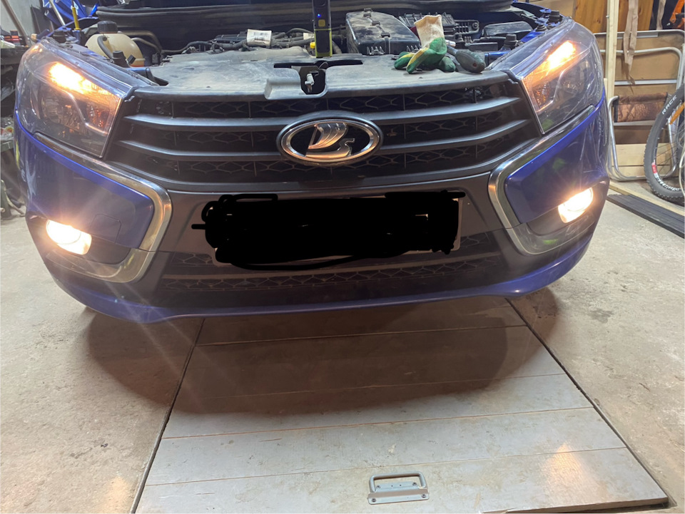 Установка ПТФ ШТАТНО, или больше н@йух никогда — Lada Vesta (1G), 1,6 л ...