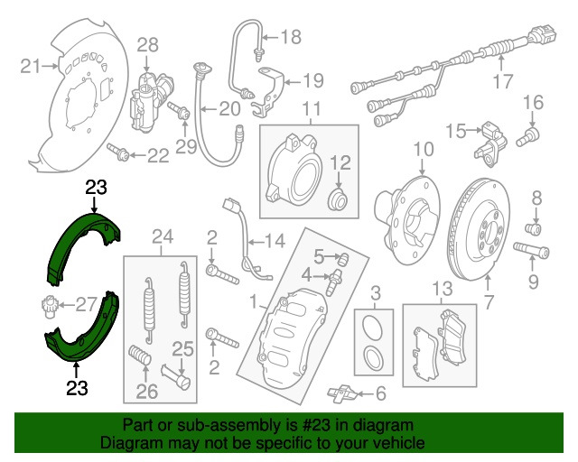 9Y0698533AB Комплект тормозных колодок, стояночная тормозная система ...