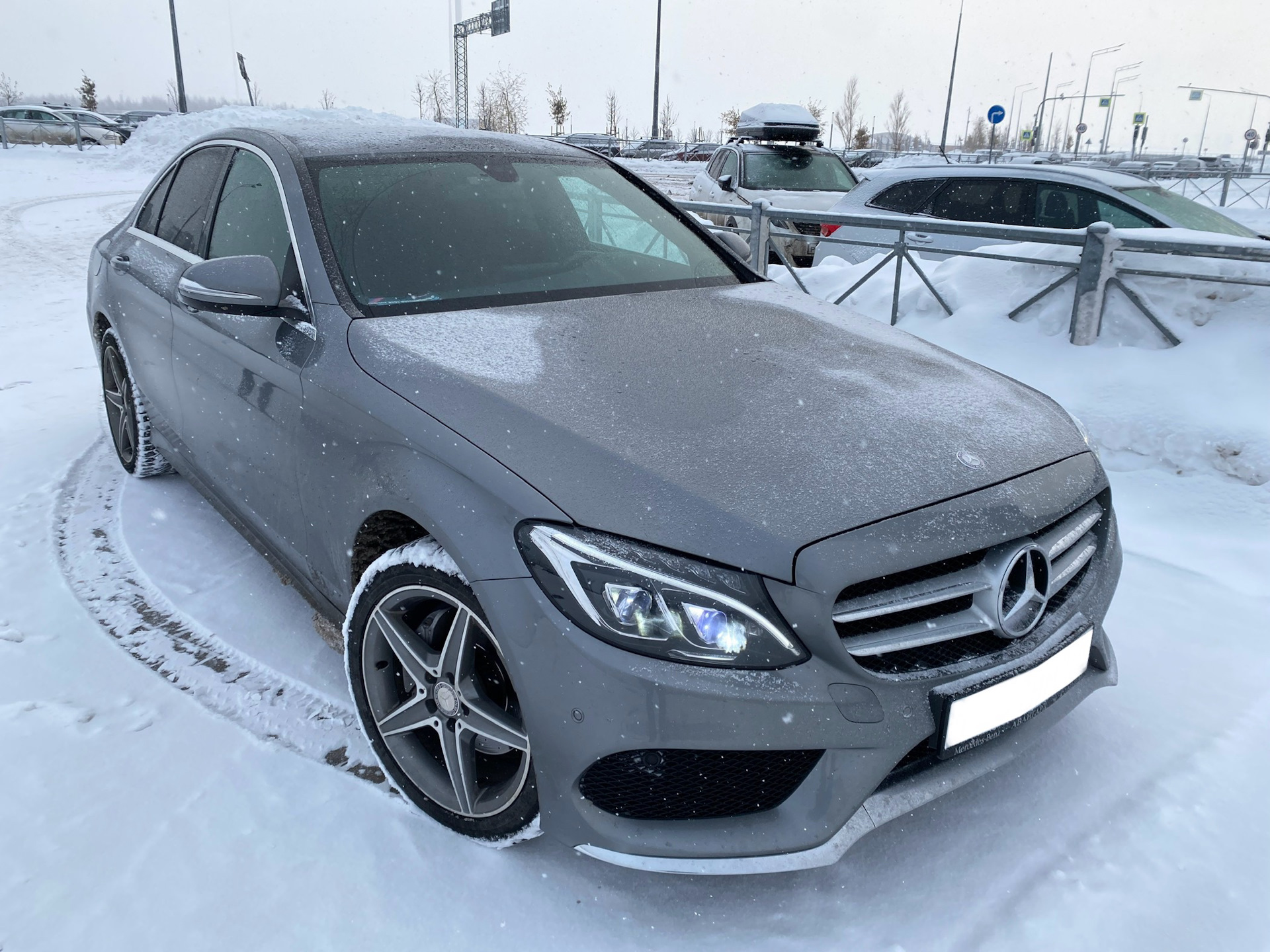 Зима #9 на заднеприводном авто — Mercedes-Benz C-Class (W205), 1,6 л, 2015 года | покатушки | DRIVE2