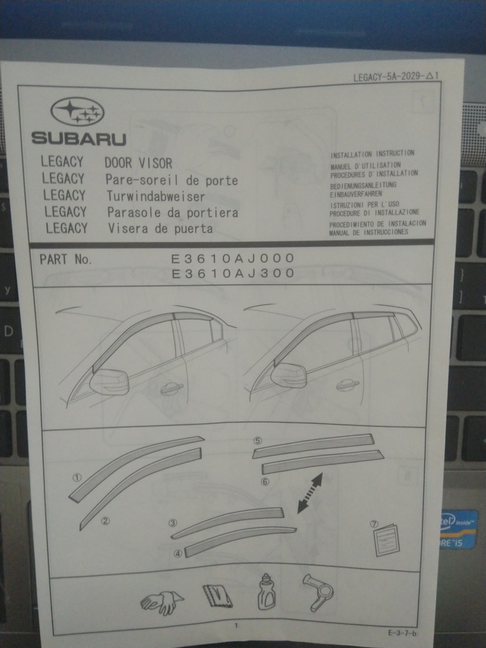 E3610AJ000 Дефлекторы окон премиум SUBARU | Запчасти на DRIVE2