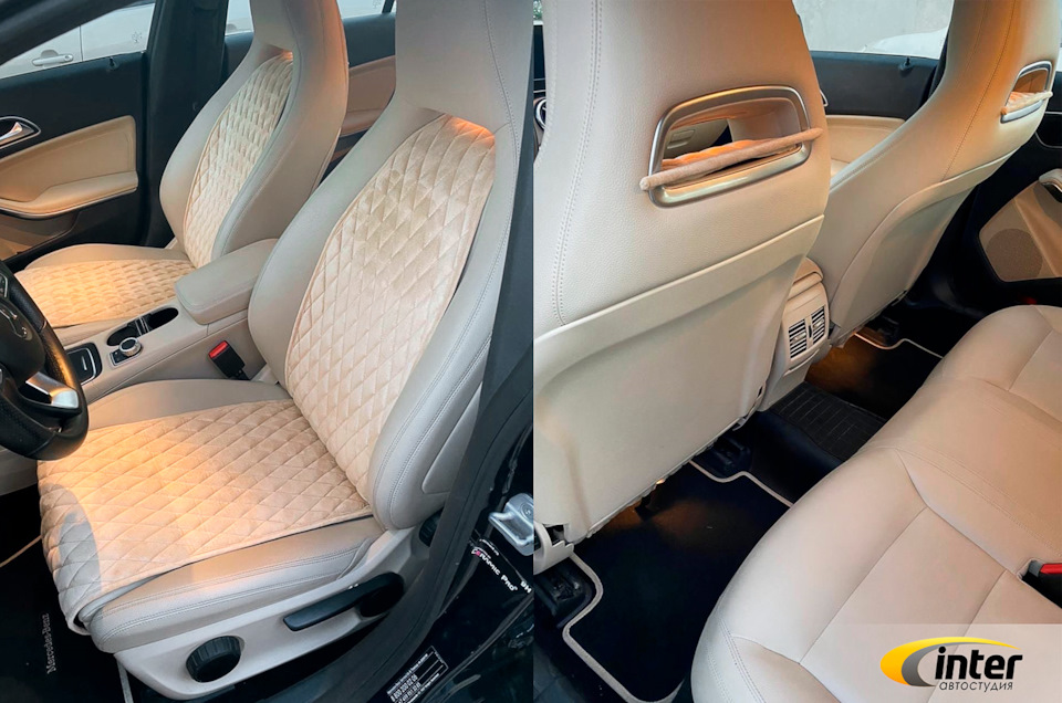 Mercedes-Benz CLA (C117) — накидки из алькантары на сиденья — AS-INTER ...