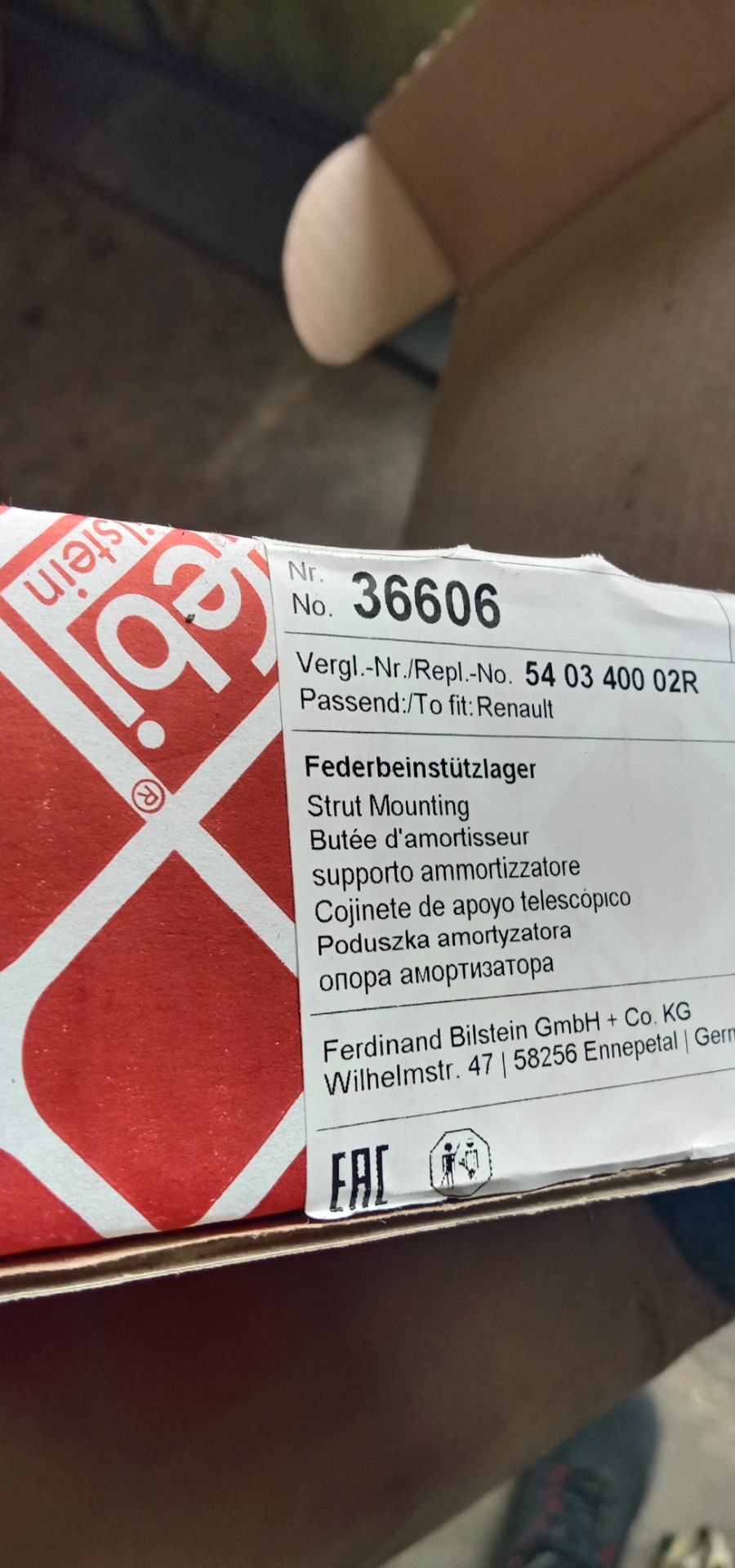 540340002R Прокладка врх пружины подв пер RENAULT | Запчасти на DRIVE2