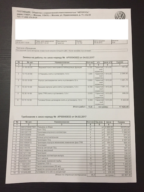 03C103196 Уплотнительное кольцо VAG | Запчасти на DRIVE2