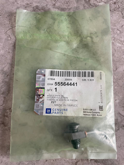 55564441 Масляная форсунка двигателя GM | Запчасти на DRIVE2