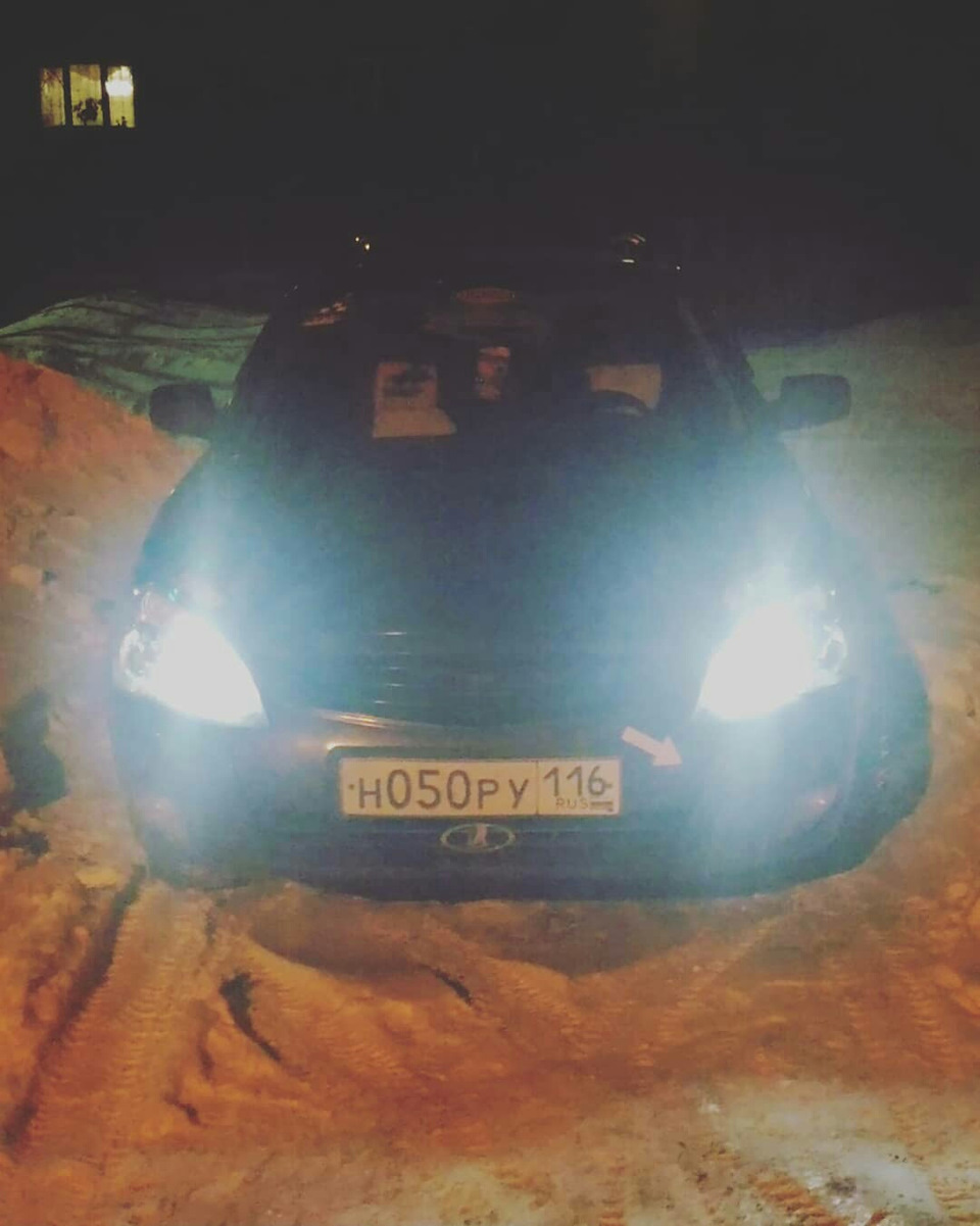 Диодные лампы в габаритные огни — Lada Приора универсал, 1,6 л, 2011 ...