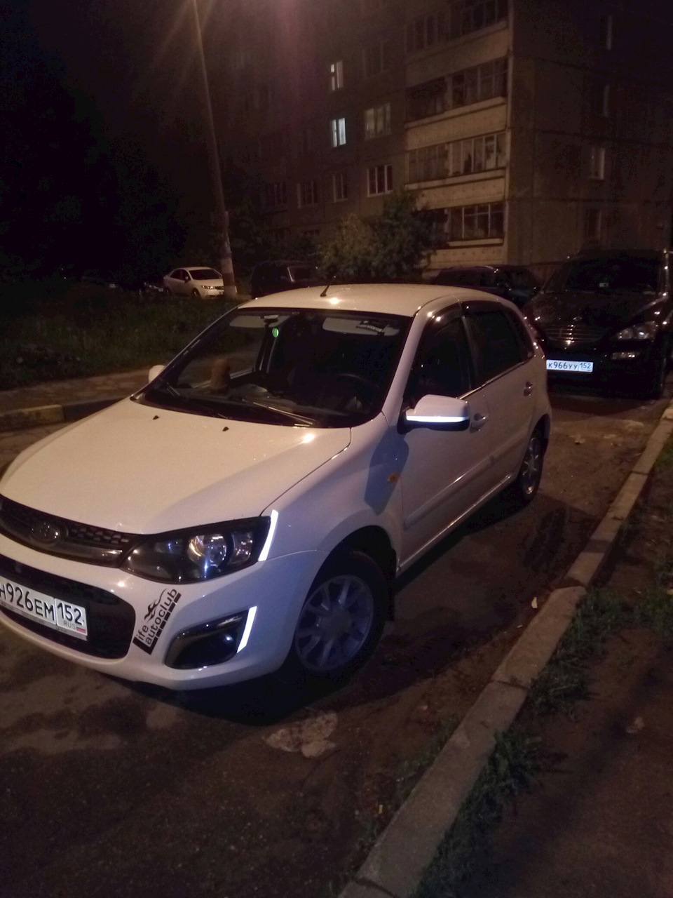 #1 световозвращающий стайлинг — проба — Lada Калина Хэтчбек (2G), 1,6 л ...