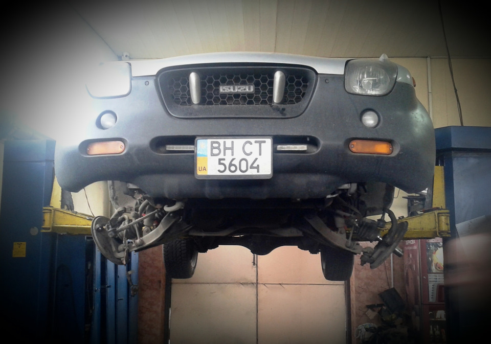 Замена передних ступичных подшипников — Isuzu VehiCross, 3,5 л, 1999 ...